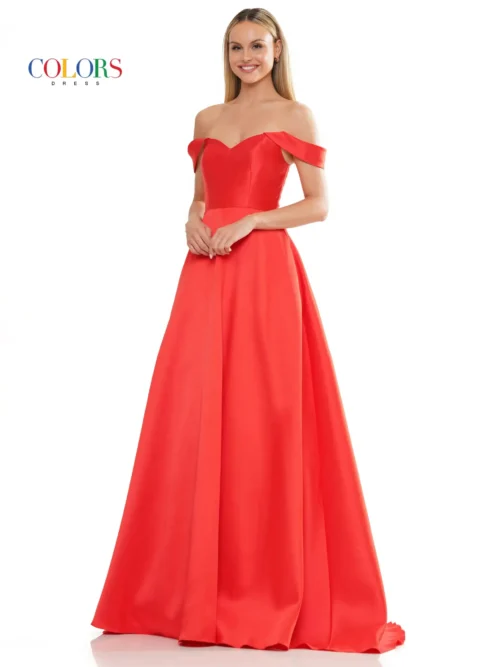 Mikado Ballgown with Off the Shoulder Straps